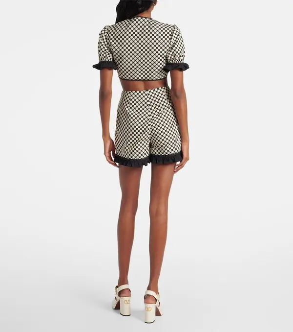 Valentino Garavani Plus De Pois Cotton Poplin Shorts