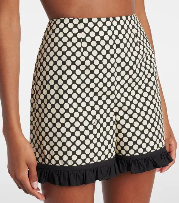 Valentino Garavani Plus De Pois Cotton Poplin Shorts