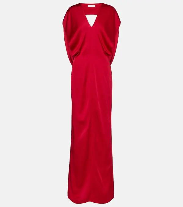 Stella McCartney Draped Satin Gown - Red