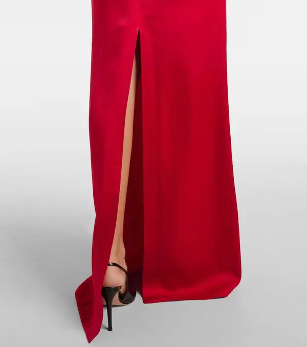 Stella McCartney Draped Satin Gown - Red