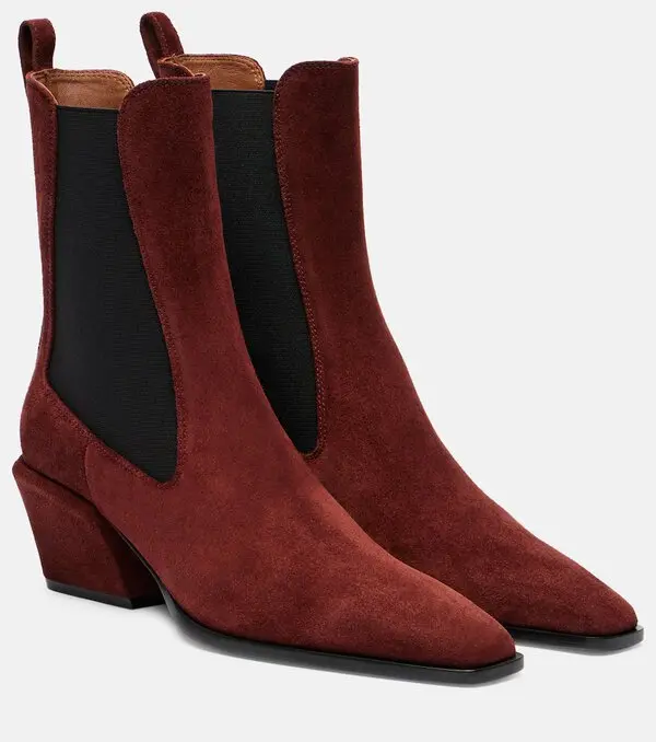 Paris Texas Bettina 50 Suede Ankle Boots - Red