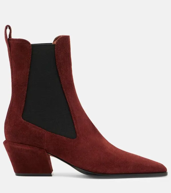 Paris Texas Bettina 50 Suede Ankle Boots - Red
