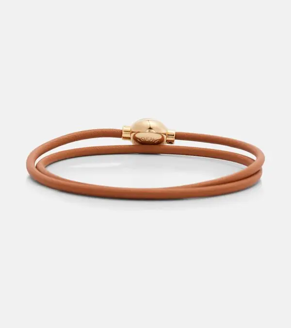Loewe Anagram Embellished Leather Bracelet