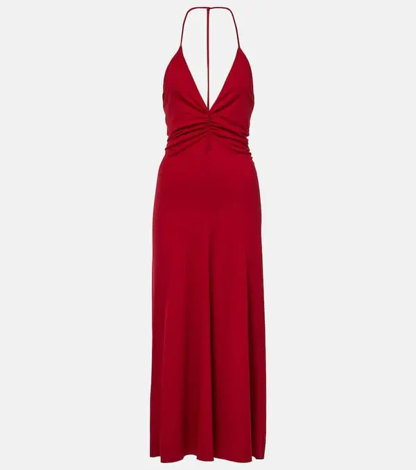Victoria Beckham Gathe Midi Dress