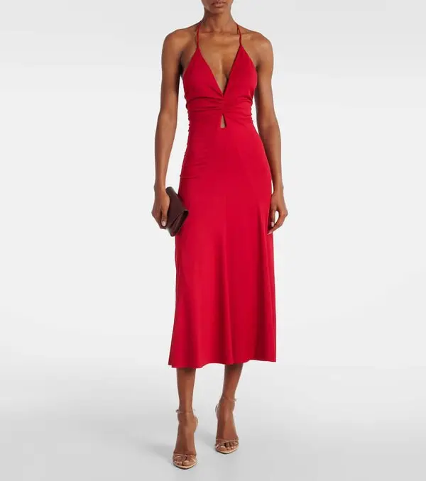 Victoria Beckham Gathe Midi Dress