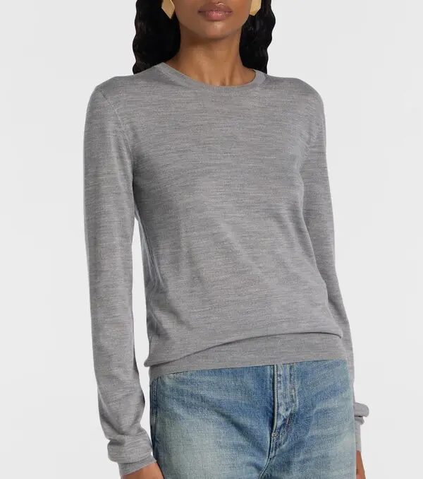 Saint Laurent Wool Sweater - Grey