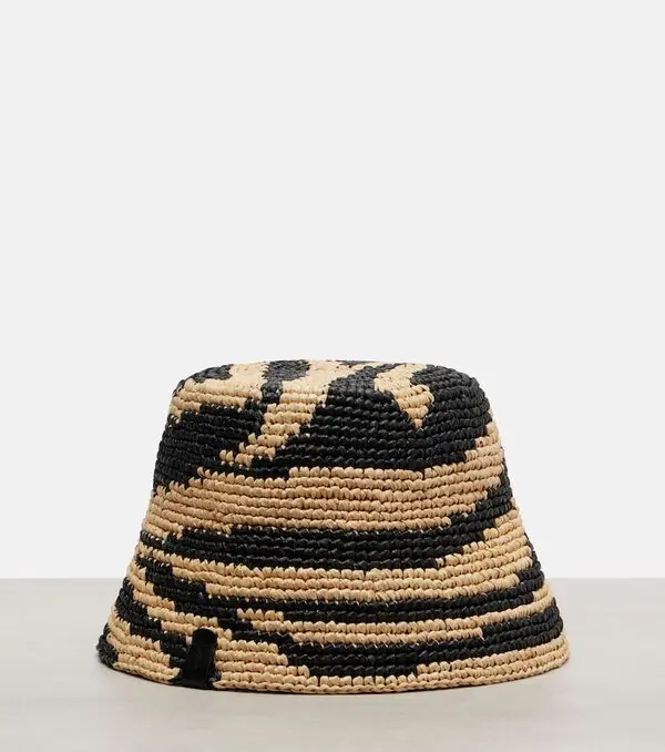 Zimmermann Raffia Bucket Hat - Brown