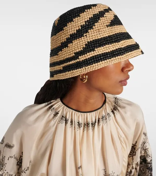 Zimmermann Raffia Bucket Hat - Brown