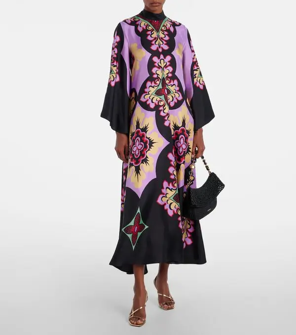 La DoubleJ Palazzo Placee Silk Twill Maxi Dress