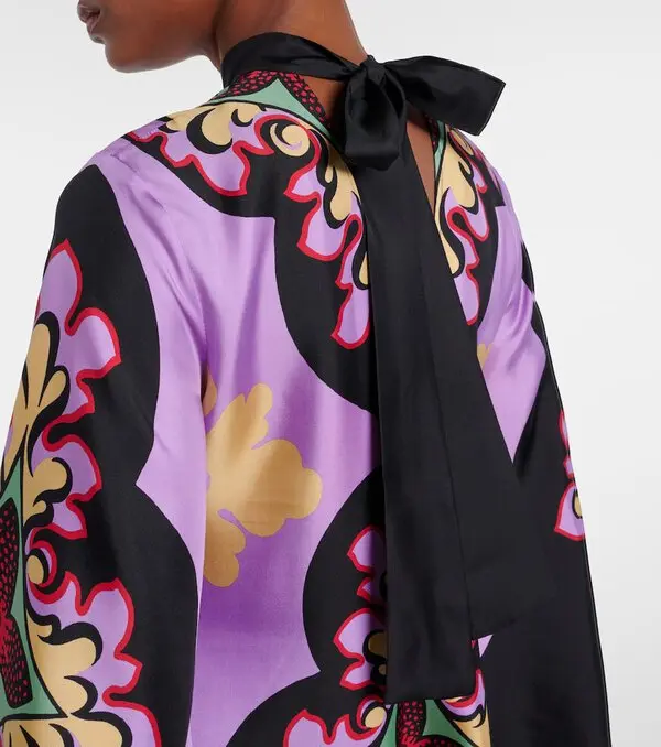 La DoubleJ Palazzo Placee Silk Twill Maxi Dress