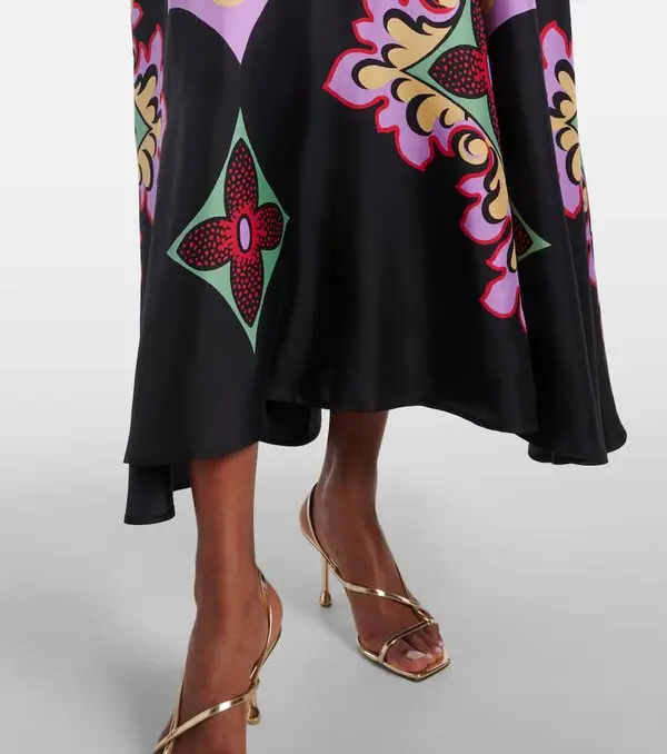 La DoubleJ Palazzo Placee Silk Twill Maxi Dress