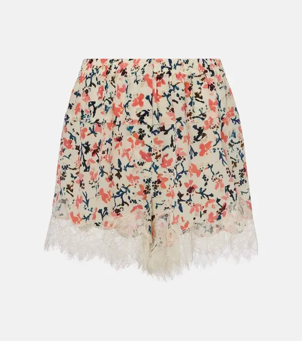 Ulla Johnson Noella Floral Silk Shorts - Multicoloured