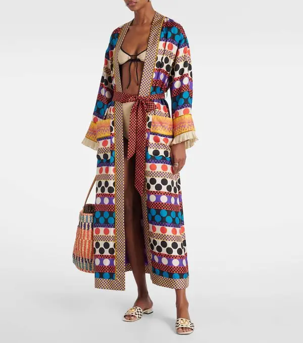Valentino Garavani Polka-dot Silk Beach Cover-up