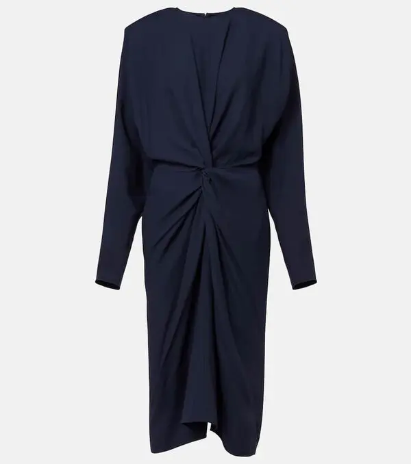 Stella McCartney Gathered Satin Midi Dress