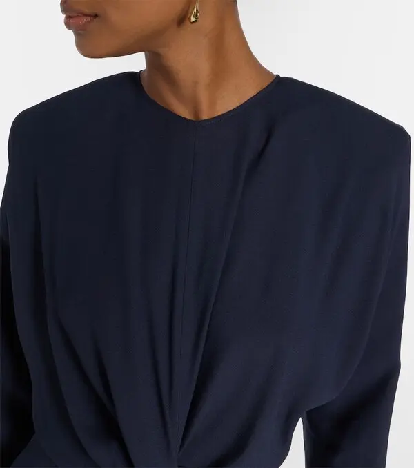 Stella McCartney Gathered Satin Midi Dress