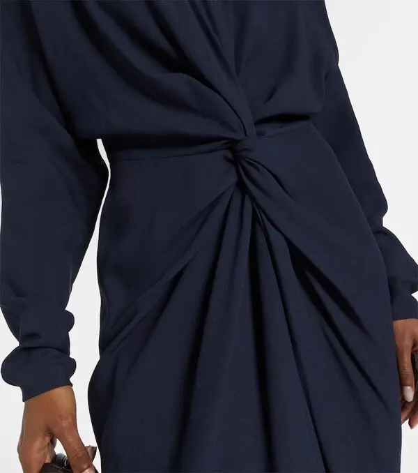Stella McCartney Gathered Satin Midi Dress