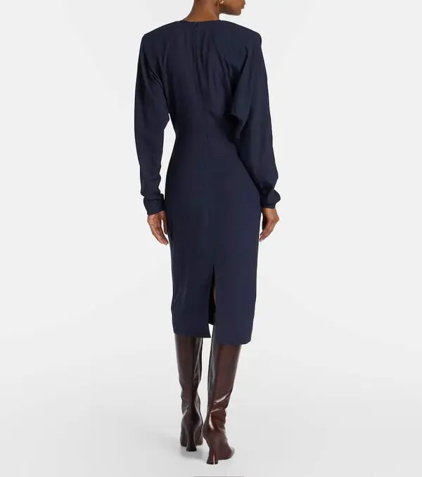 Stella McCartney Gathered Satin Midi Dress