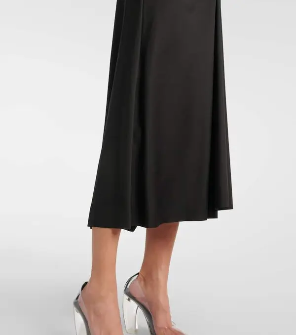 Victoria Beckham Gathered Midi Dress - Black