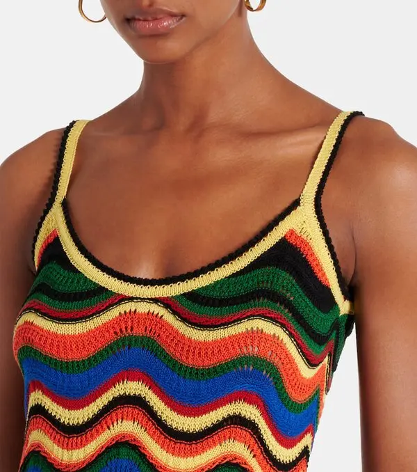 La DoubleJ Chevron Crochet Cotton Maxi Dress