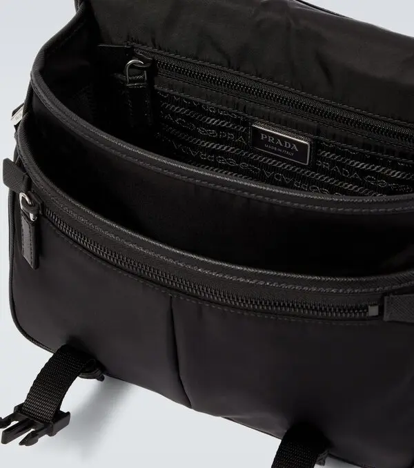 Prada Re-nylon And Leather Shoulder Bag