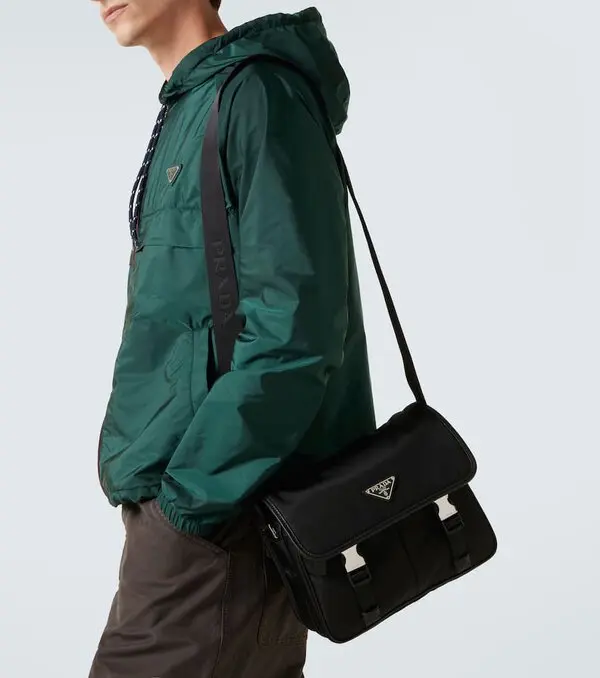 Prada Re-nylon And Leather Shoulder Bag