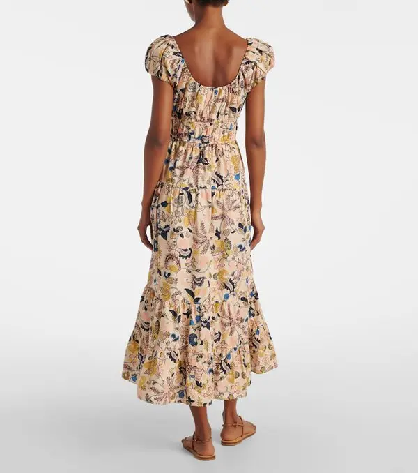Ulla Johnson Paloma Printed Cotton Poplin Midi Dress