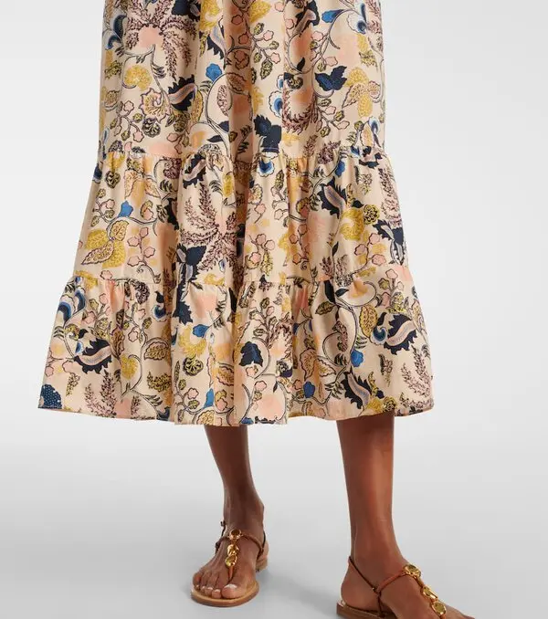 Ulla Johnson Paloma Printed Cotton Poplin Midi Dress