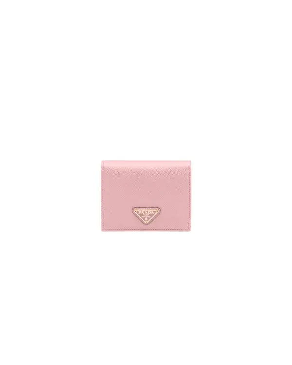 Prada Small Saffiano Leather Wallet - Pink
