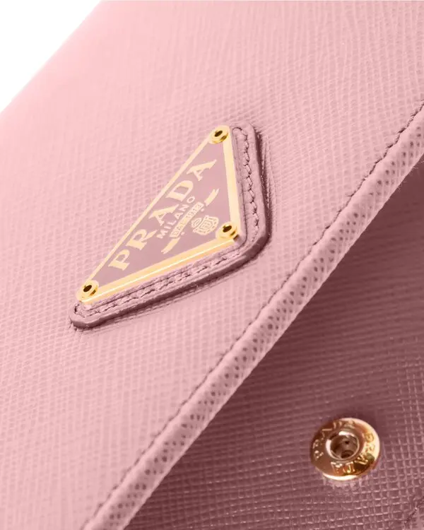 Prada Small Saffiano Leather Wallet - Pink