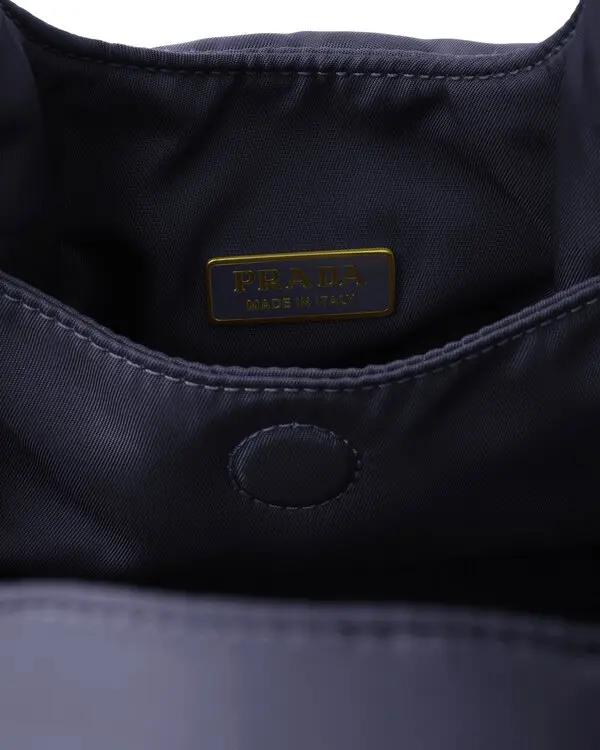 Prada Mini Padded Re-nylon Bag With Bow Detail - Blue