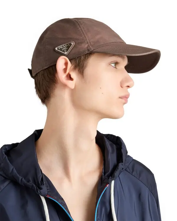 Prada Cotton Baseball Cap - Brown