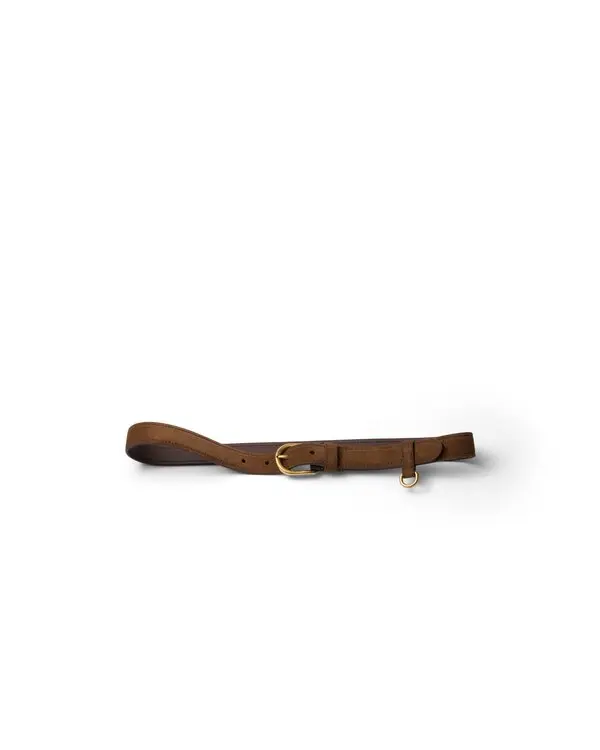 Prada Suede Belt - Brown