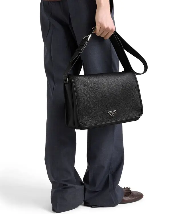 Prada Leather Shoulder Bag - Black