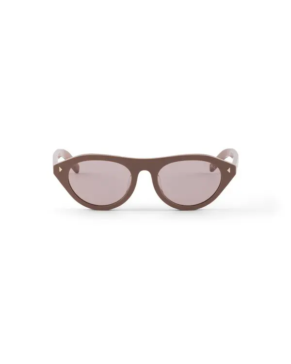Prada Sunglasses With Metal Plaque - Lenses