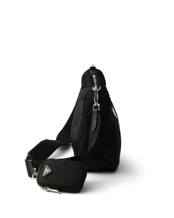 Prada Padded Re-nylon Shoulder Bag - Black