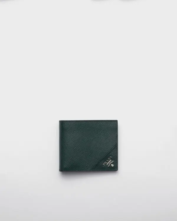 Prada Saffiano Leather Wallet - Emerald Green