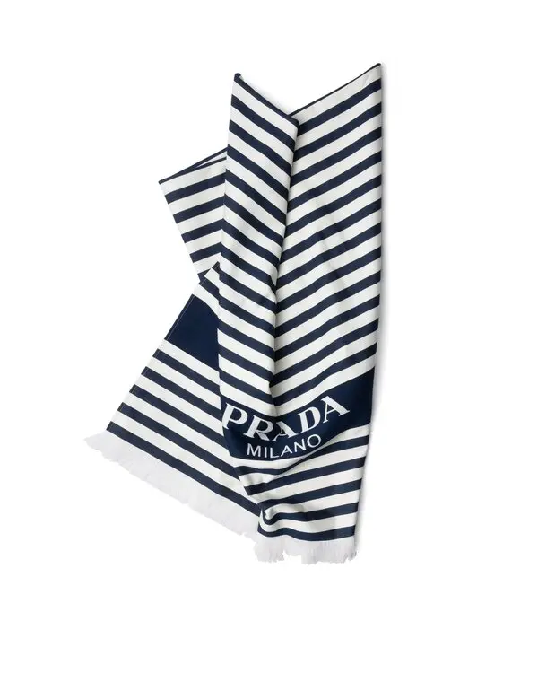 Prada Striped Cotton Beach Towel