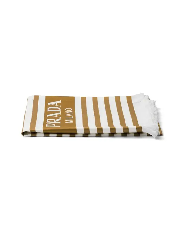 Prada Striped Cotton Beach Towel