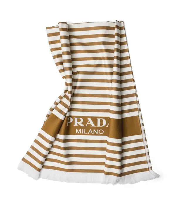 Prada Striped Cotton Beach Towel