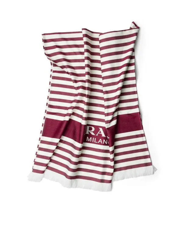 Prada Striped Cotton Beach Towel