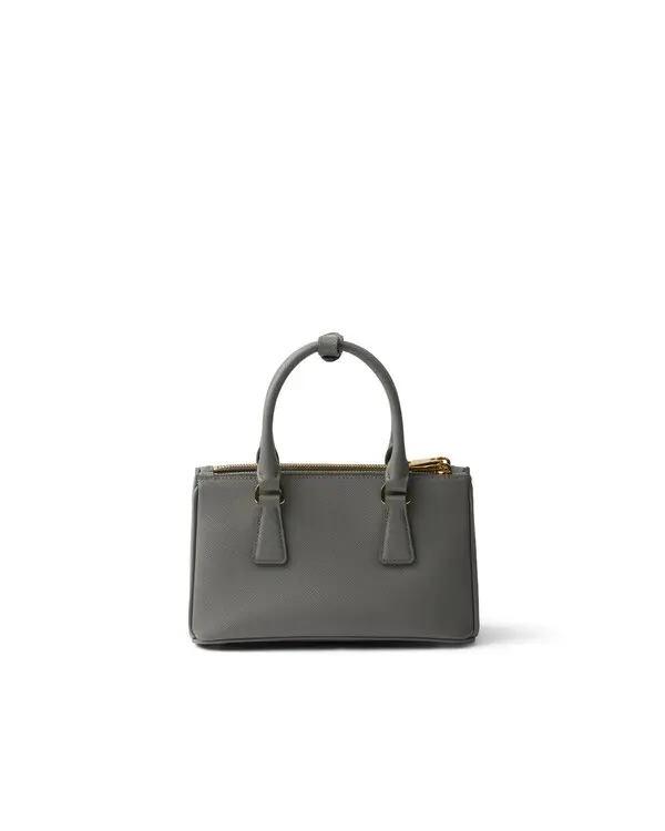 Prada Galleria Mini Saffiano Leather Bag - Grey