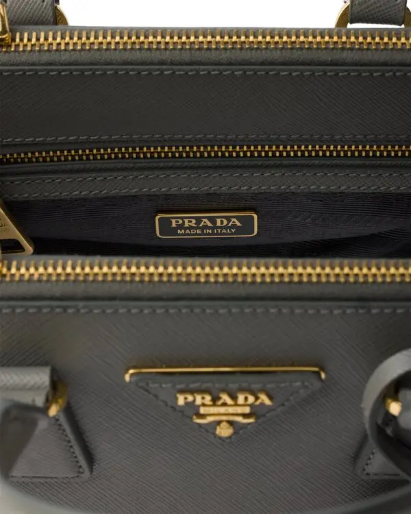 Prada Galleria Mini Saffiano Leather Bag - Grey