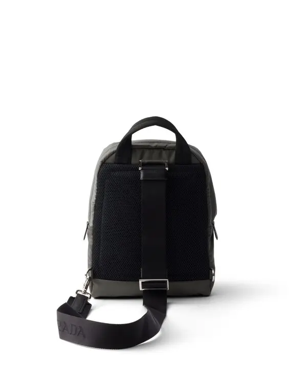 Prada Re-nylon And Saffiano Leather Backpack - Green