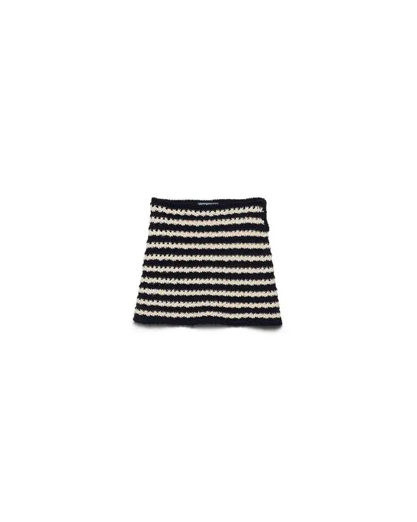 Prada Cotton Crochet Miniskirt