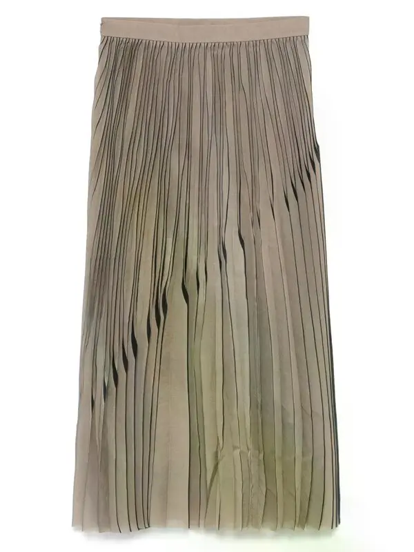 LESS Printed Pleated Skirt