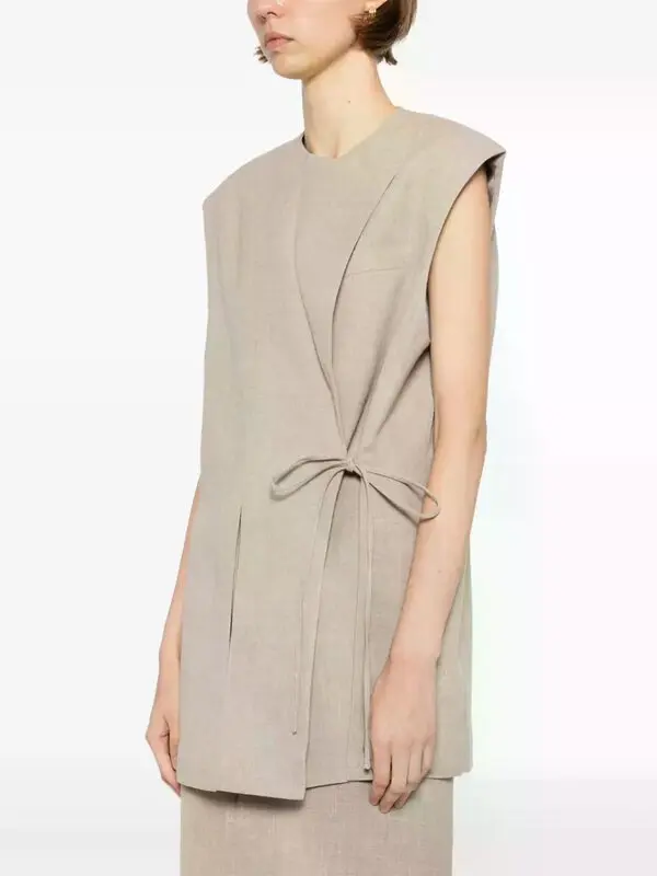 LESS Tied-waist Sleeveless Waistcoat
