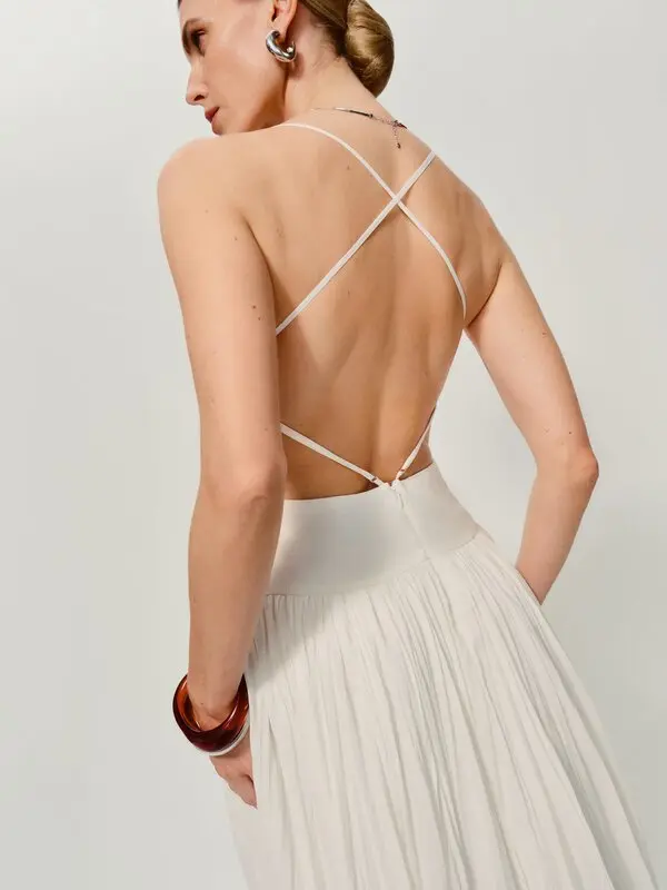REFORMATION Perlette Midi Dress - Ivory
