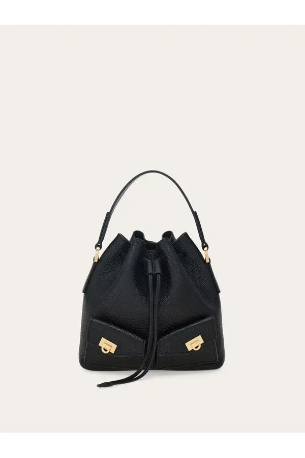 FERRAGAMO Multipocket Bucket Bag - Black