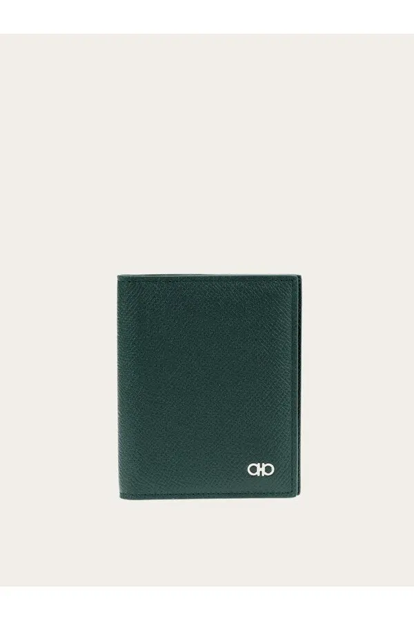 FERRAGAMO Gancini Credit Card Holder - Green