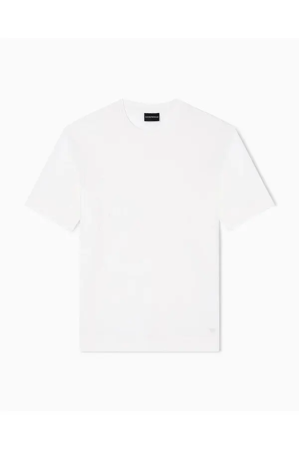 Emporio Armani Asv Jacquard Jersey T-shirt - White